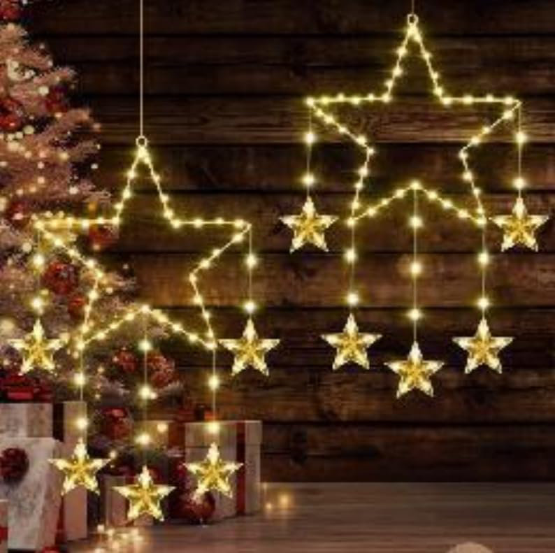 The Holiday Aisle® LED Christmas Window Star Lights - 2-Pack Dreamy ...