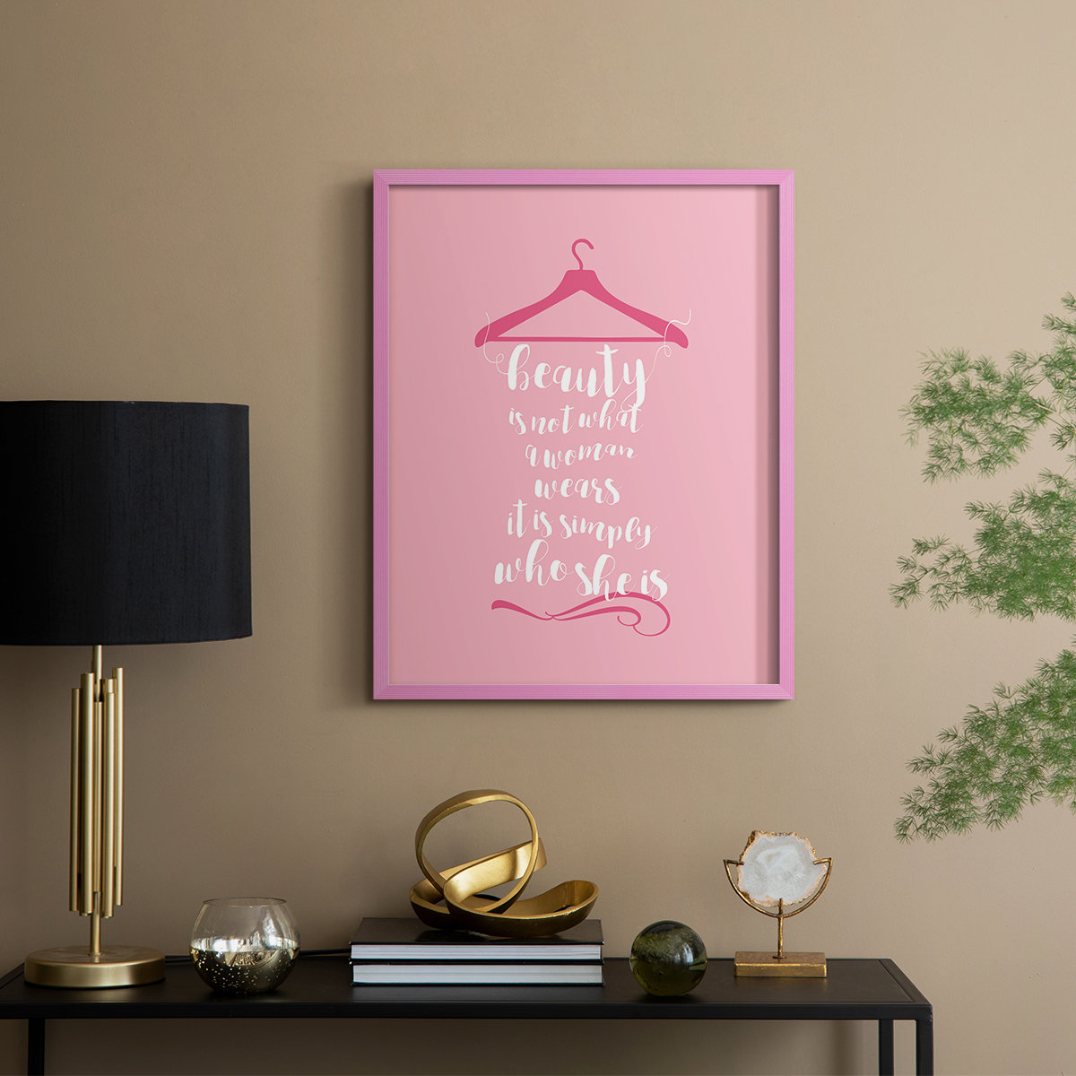 Trinx Beauty in Pink Framed Print - Solid Wood | Wayfair