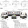 XIZZI 7 Piece Set With Section And End Table Outdoor Sofa Combination ...