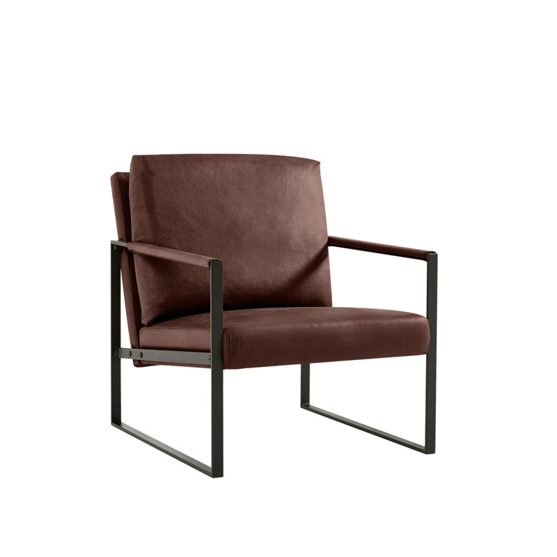 17 Stories Jyron Faux Leather Upholstered Accent Armchair | Wayfair