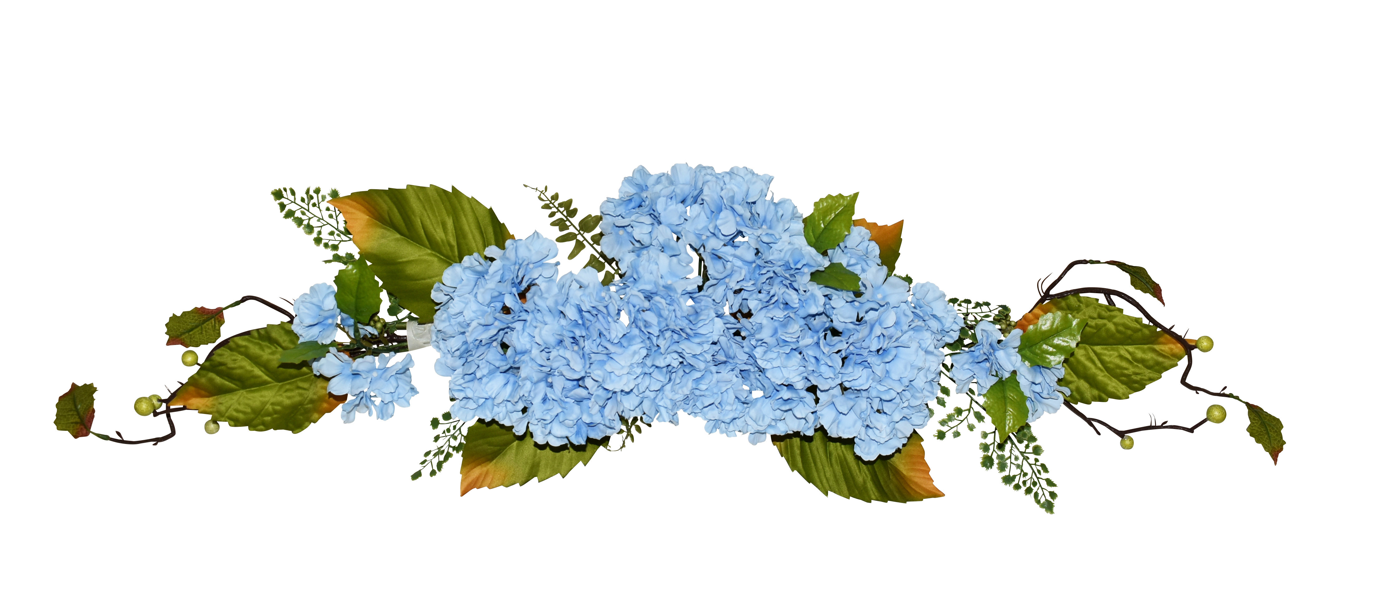 Primrue 32" Blue Hydrangea Swag | Wayfair