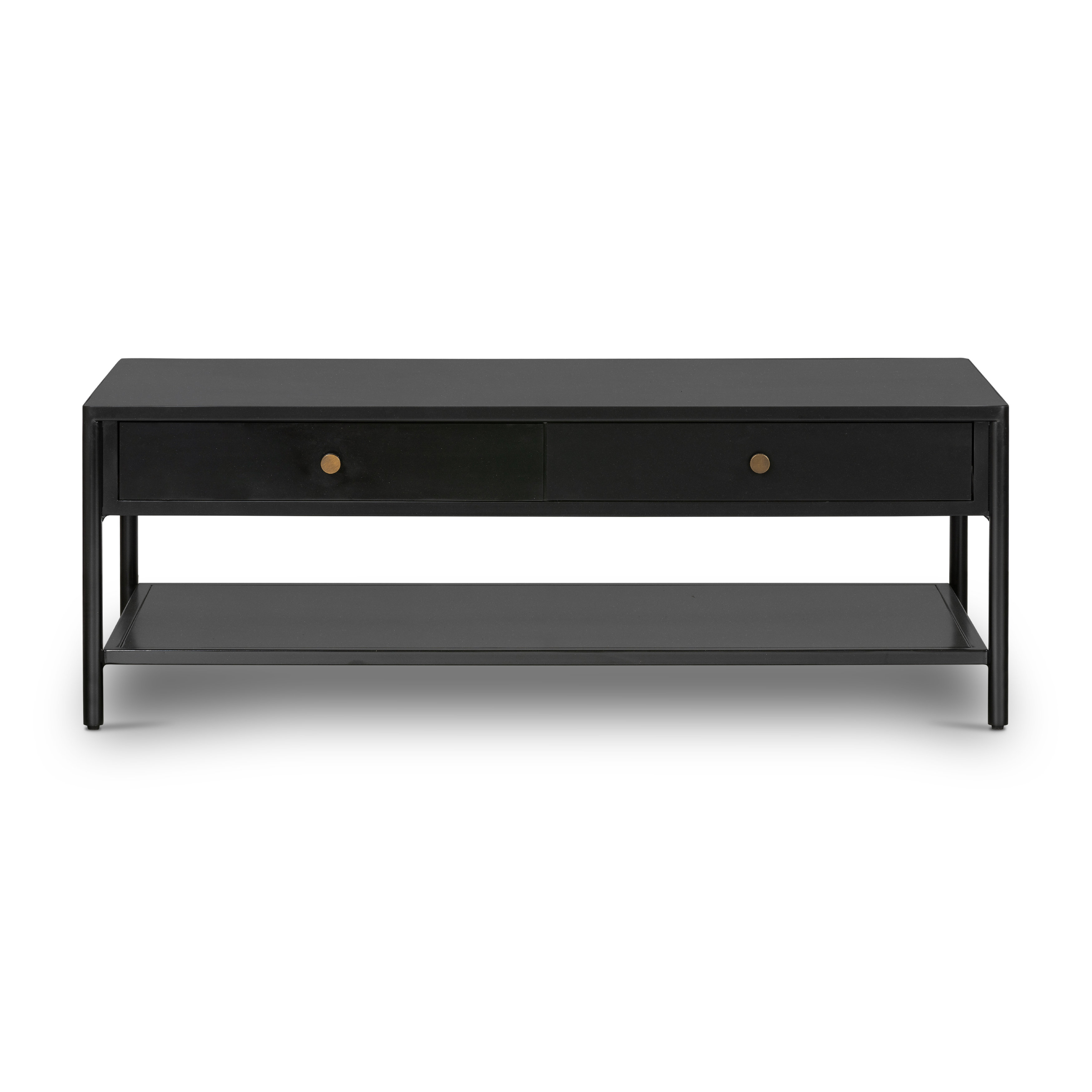 Four Hands Soto Iron 4 Legs Coffee Table with Storage & Reviews | Perigold