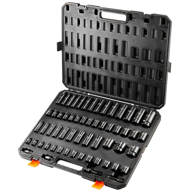 17 Stories Impact Sockets Set 59pcs 6-Point Drive Bit Ratchet Tool Kit ...
