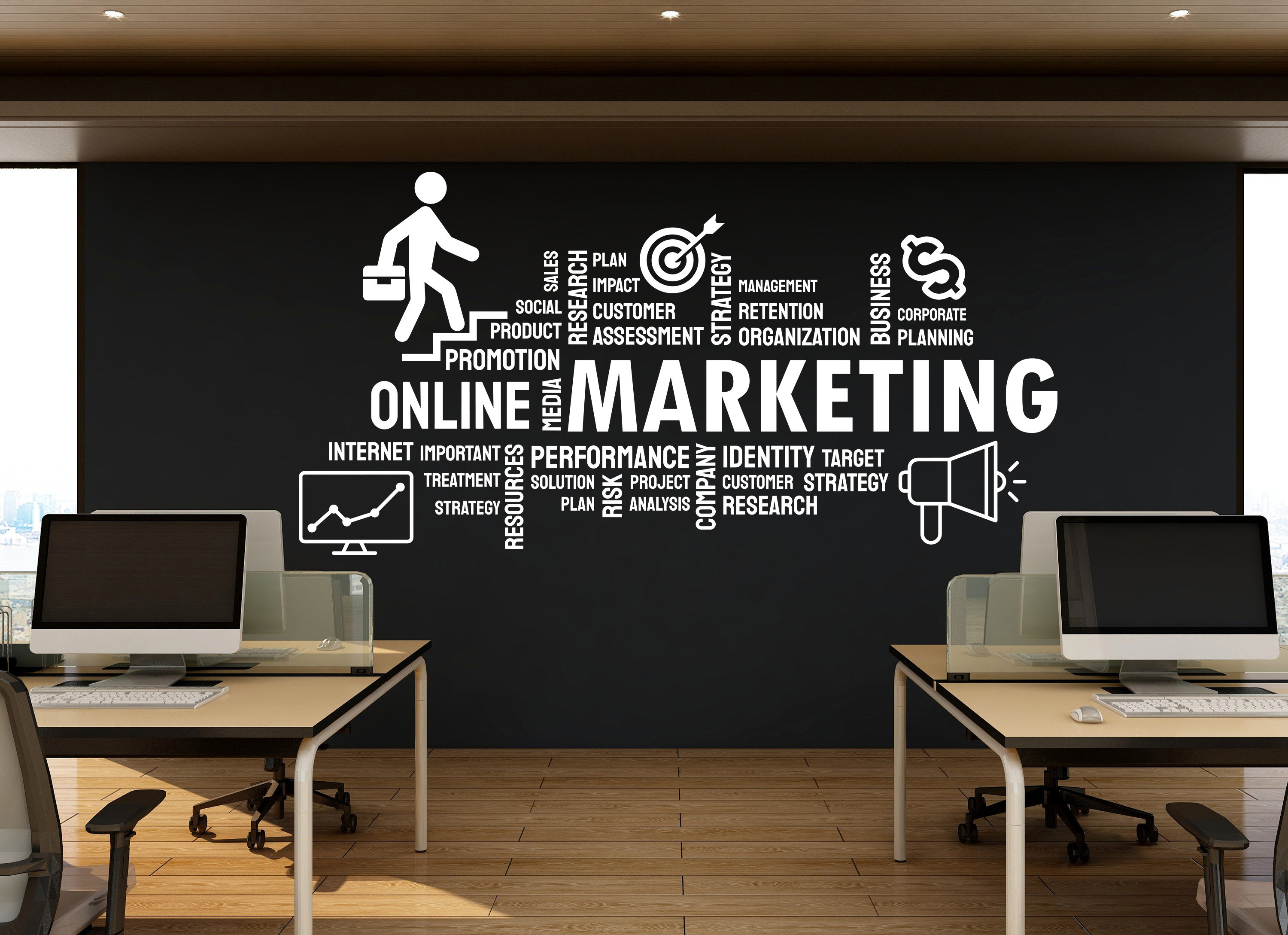 Trinx Marketing Wall Decal, Marketing Office Wall Decal, Marketing ...