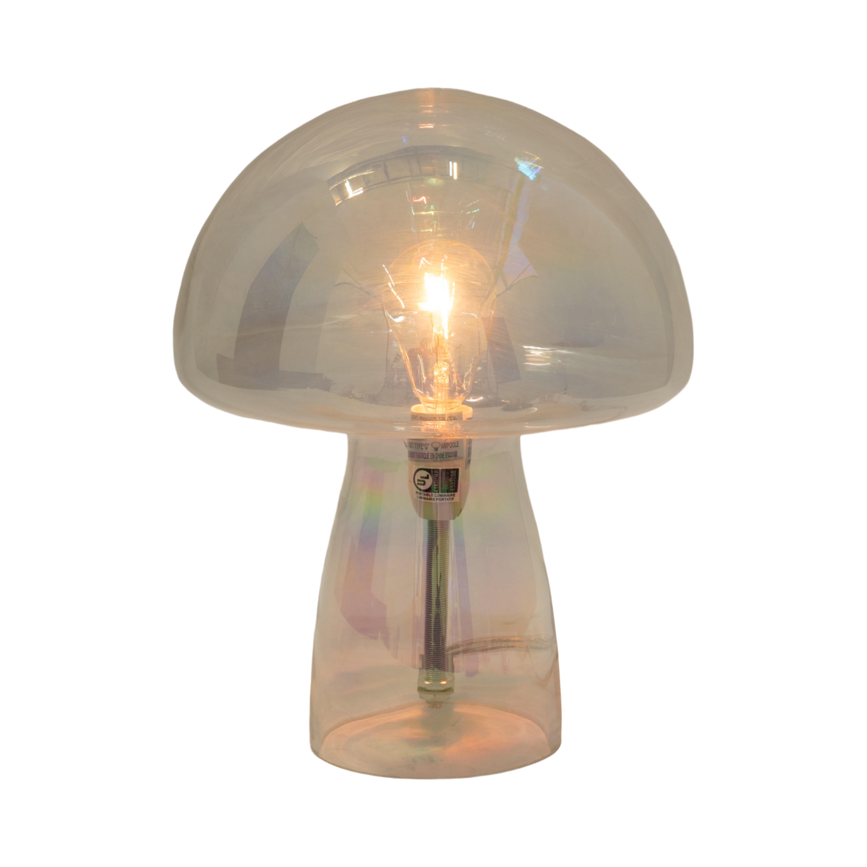 Wrought Studio™ 11" Luster Mushroom Lamp, Multi | Wayfair