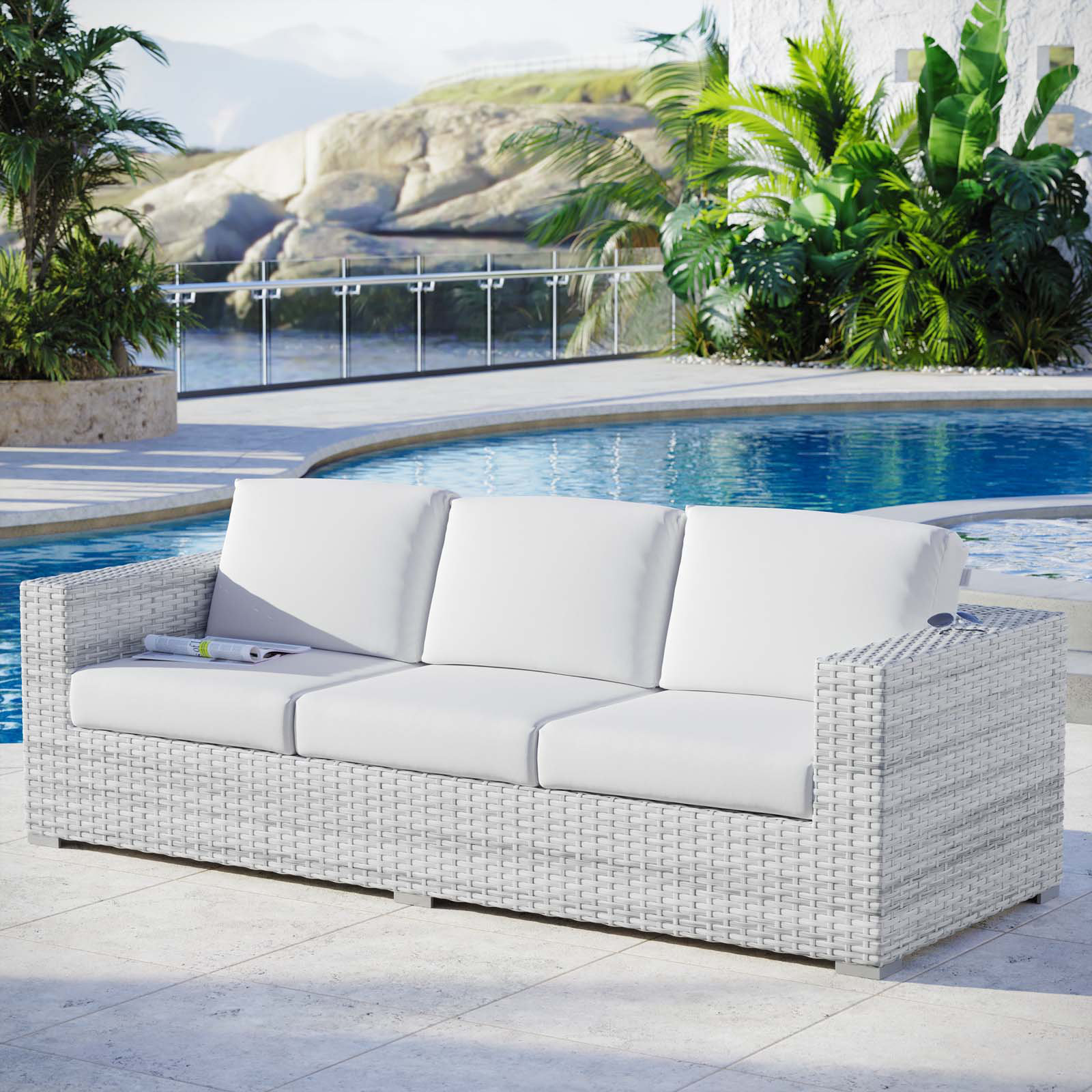 Rosecliff Heights Flack 88'' Wide Outdoor Symmetrical Patio Sectional ...