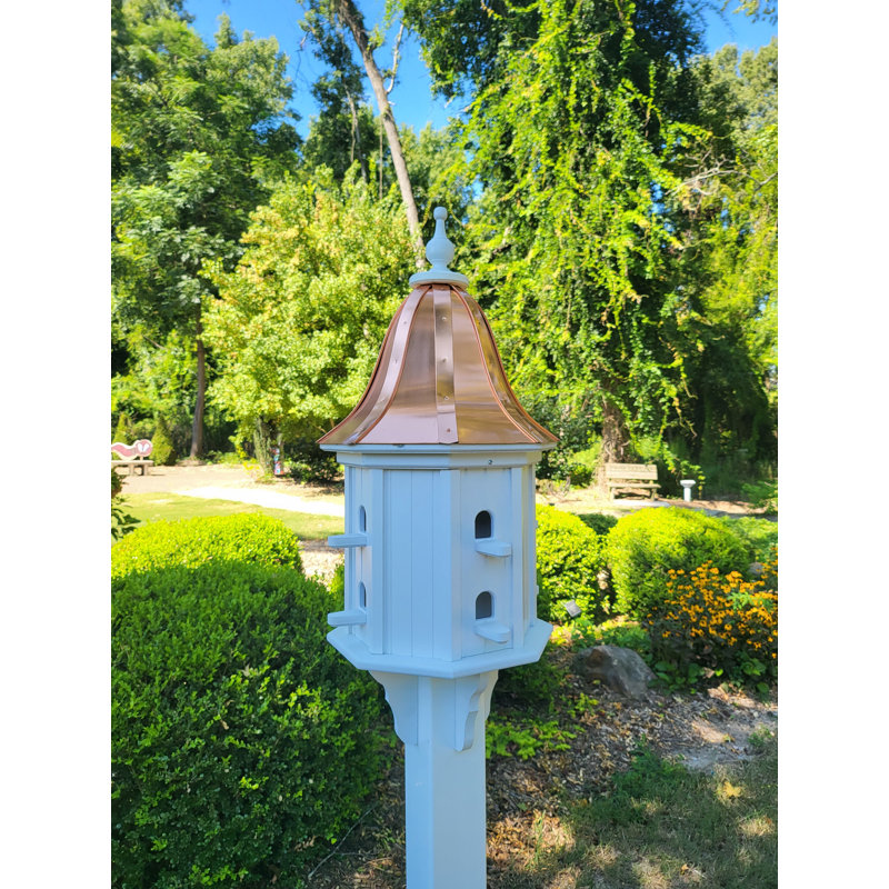 Canora Grey Bell Copper Roof Handmade Birdhouse, Octagon Shape, Extra ...