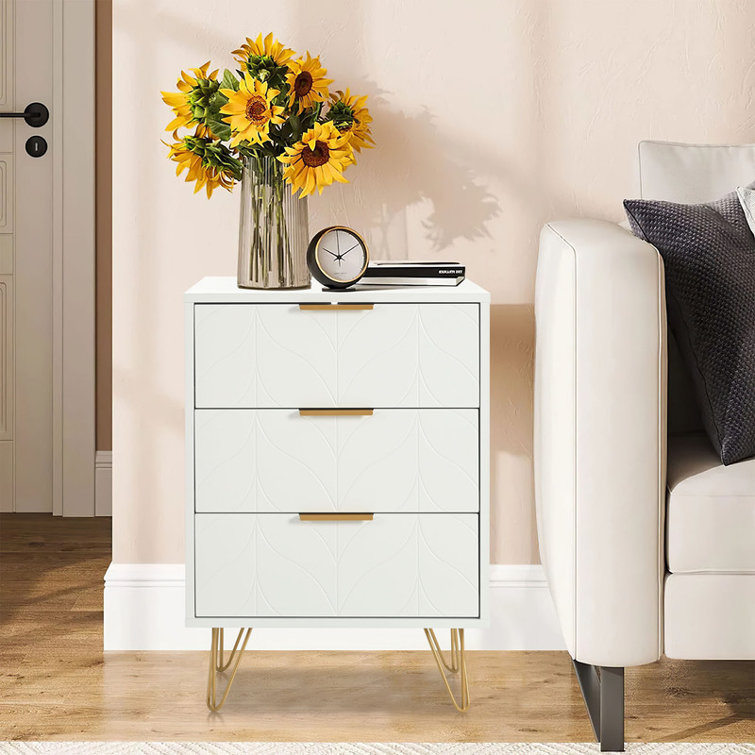 Fairmont Park Gumbert 3 Drawer Bedside Table | Wayfair.co.uk