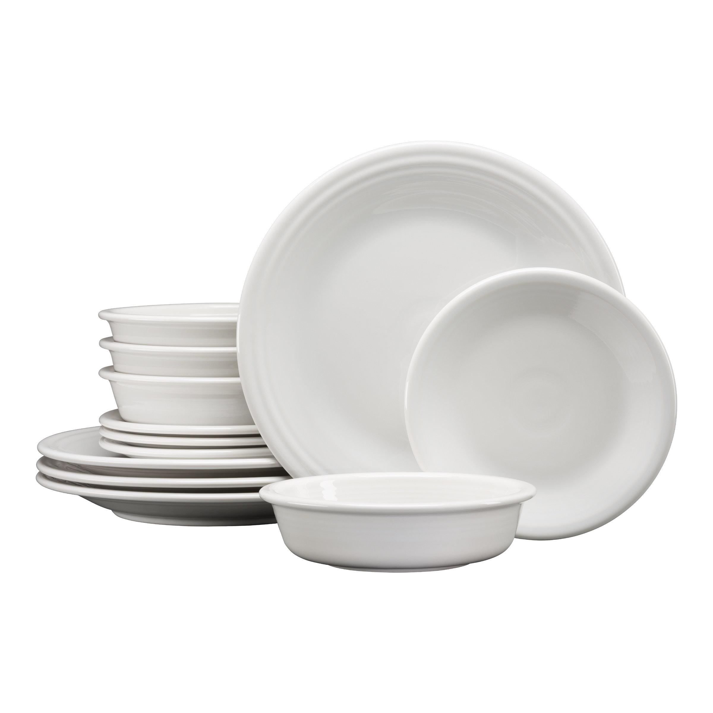 Fiesta Classic Rim 12-Piece Dinnerware Set, Service for 4 & Reviews ...