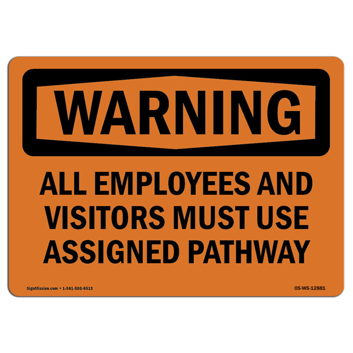SignMission Use Assigned Pathway Sign | Wayfair
