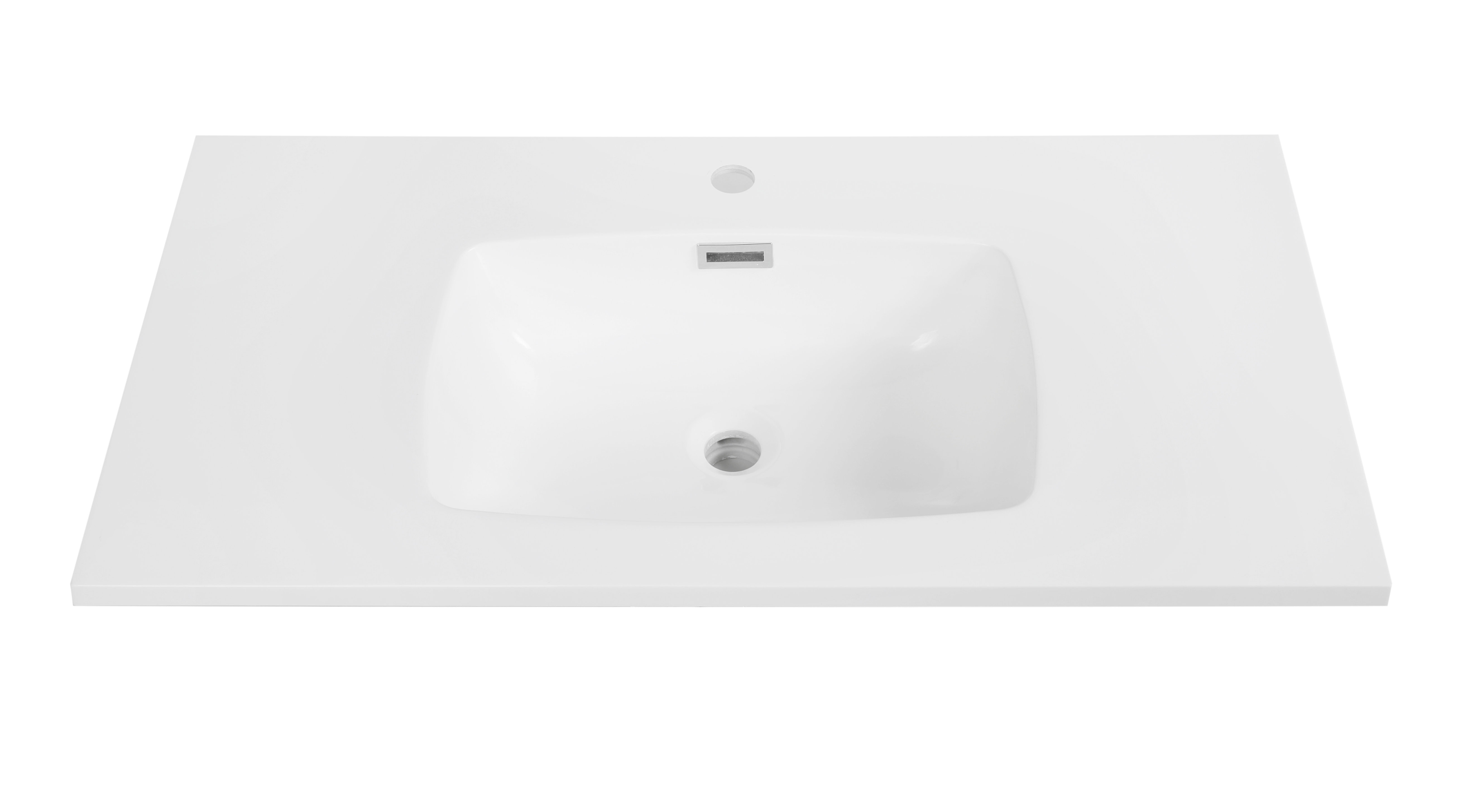 Streamline Bath 35.4" Solid Surface Resin Streamline Vanity Top ...