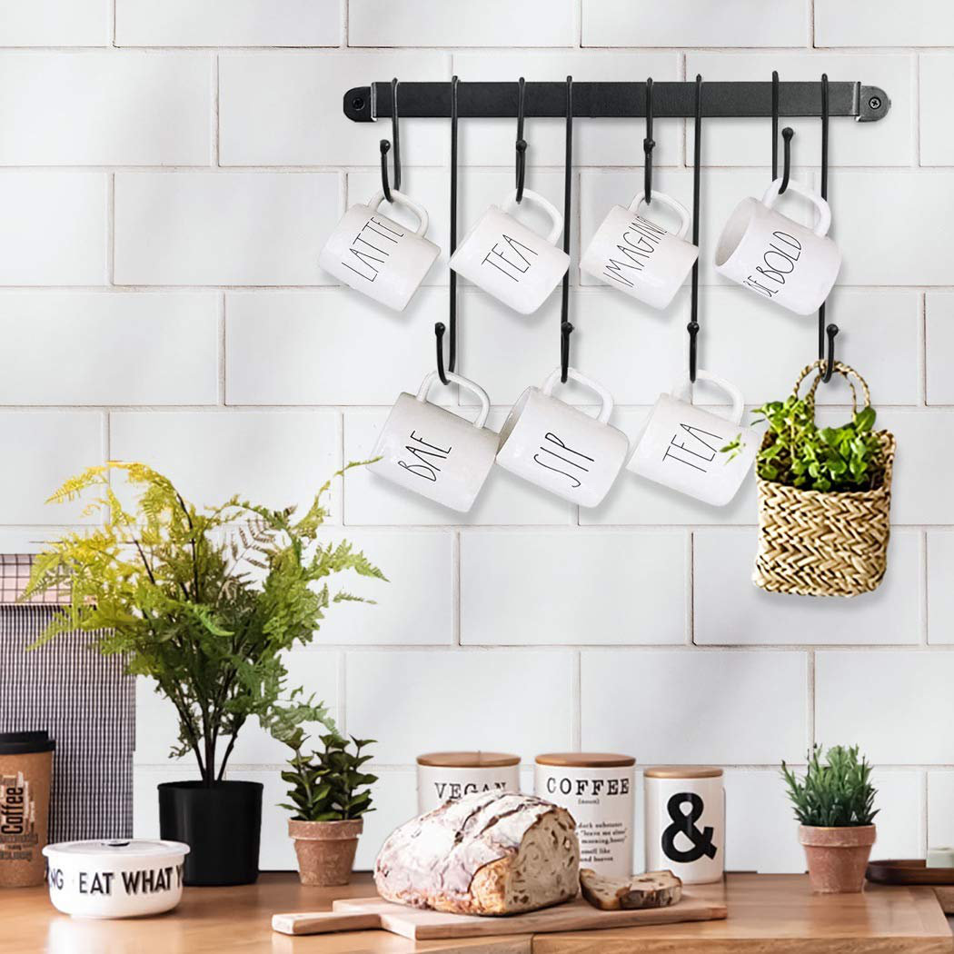 Latitude Run® 17 Inch Wall Mounted Coffee Cup Holder For Home, Office ...