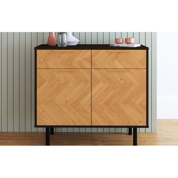 George Oliver Mint Essentials Dallas - Parquet Sideboard- Black L.90 X ...