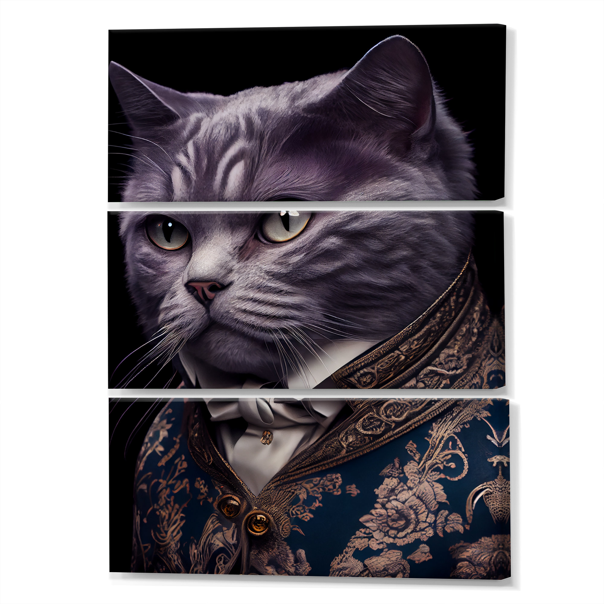 Design Art Stylish Cat In Fancy Blue Fashion Design I - Animals Cat ...