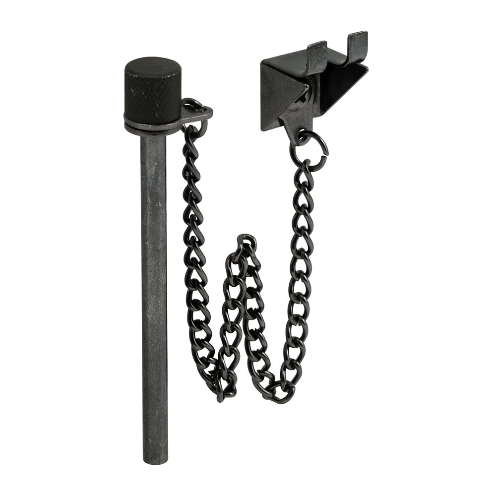Prime-Line Sliding Door Pin Lock With Ring, Black Finish (2-Pack ...