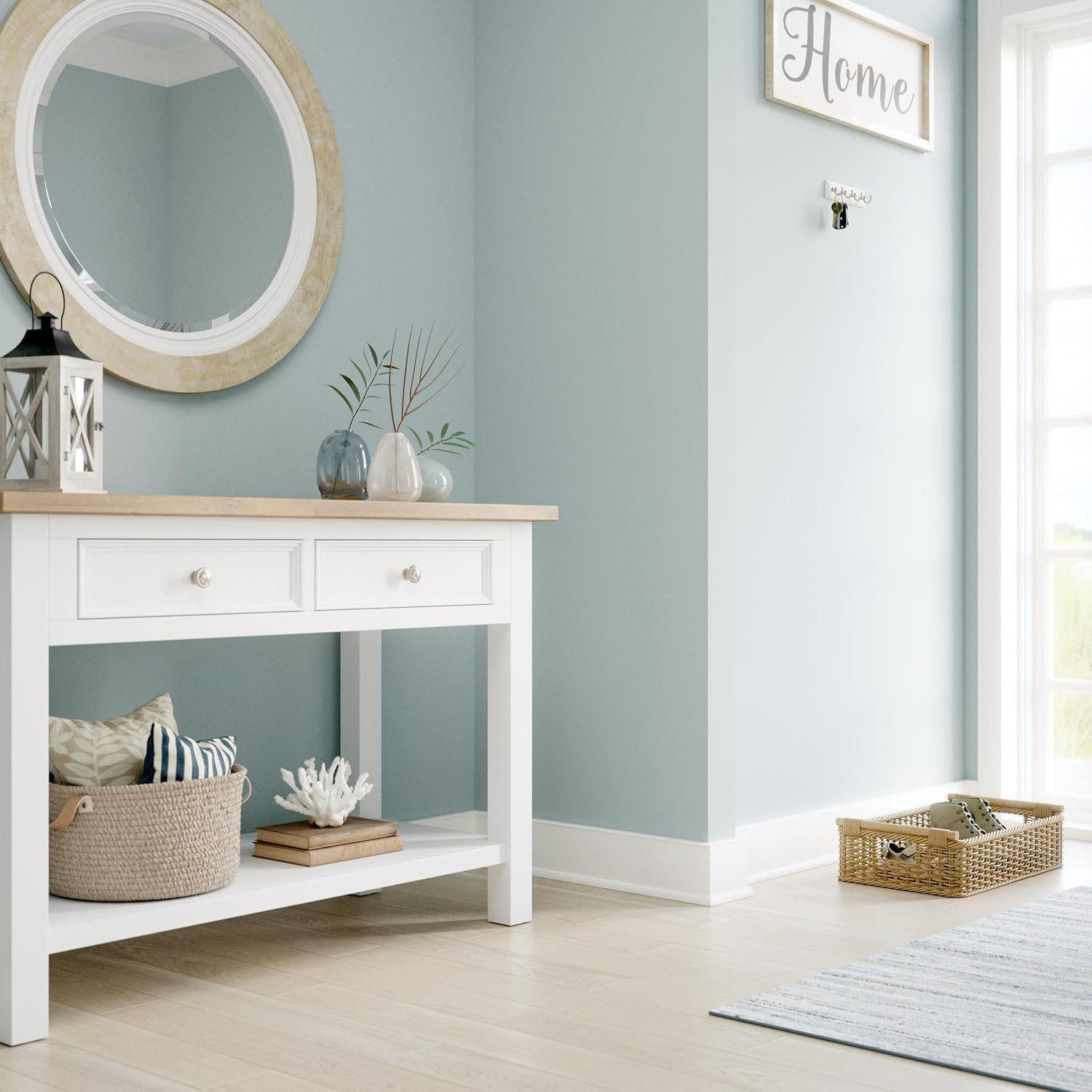 RAPTIZ Brass Key Tidy (2-Pack) Pure White Key Holder 7' Wall Mount ...