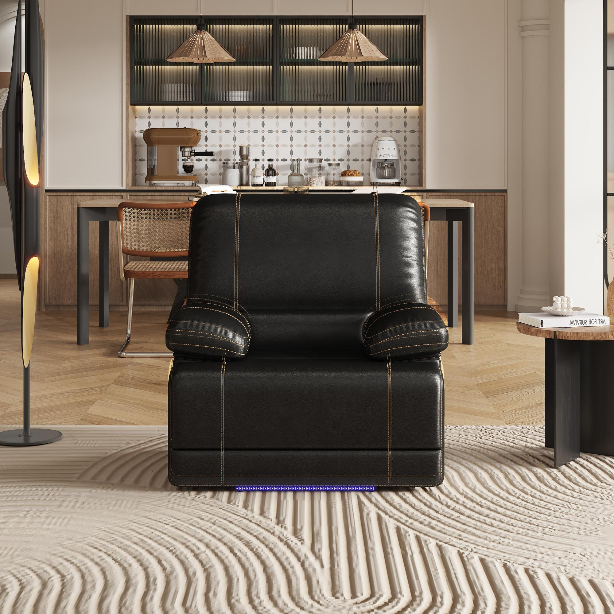 Latitude Run® Emalyne Vegan Leather Recliner | Wayfair