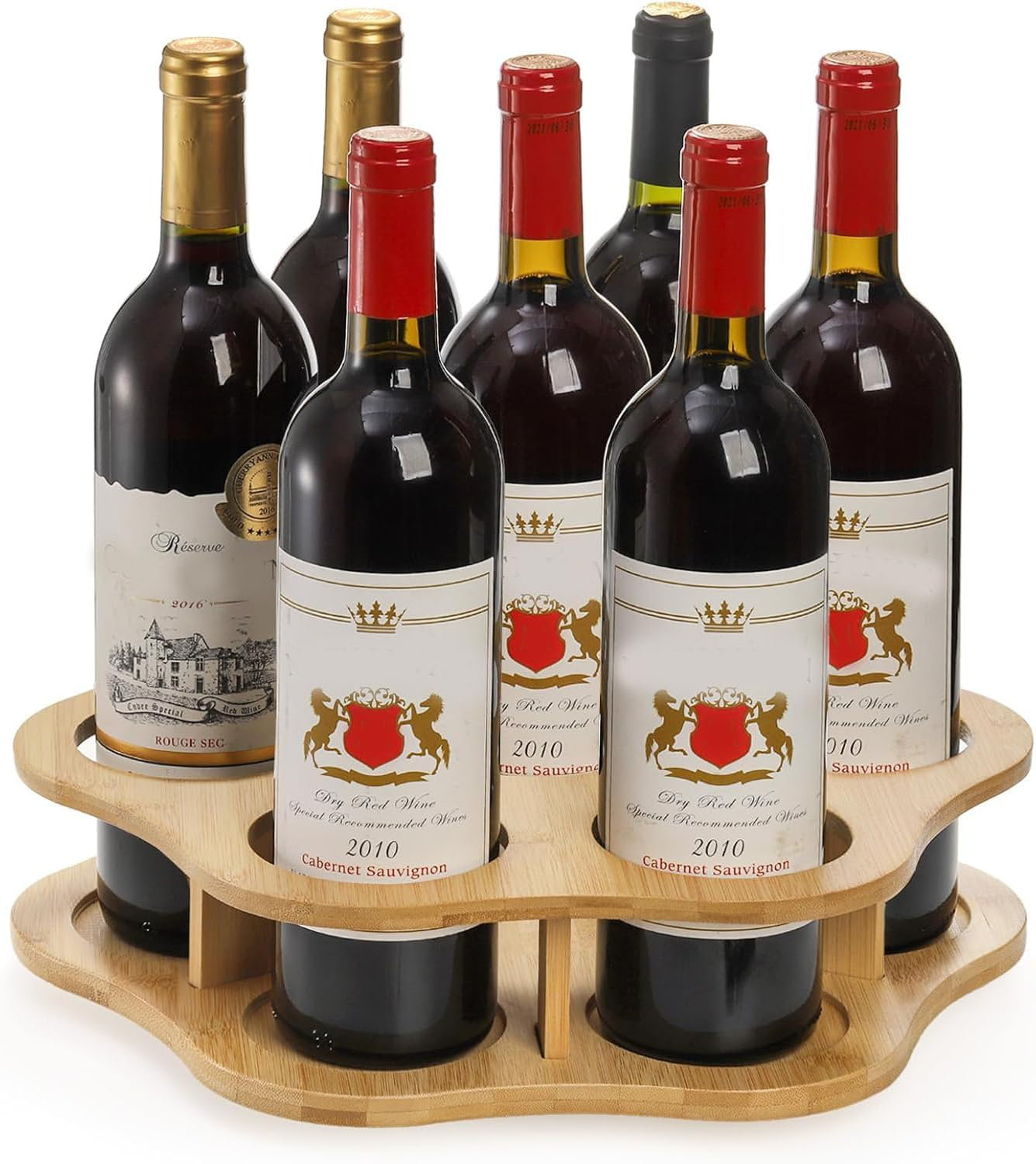 Latitude Run® Bamboo Freestanding Wine Rack Coffee Bar Display Stand ...