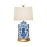 House of Hampton® Dejanay 20" Blue/White Table Lamp | Wayfair