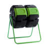 FCMP Outdoor HOTFROG 37 Gallon Dual Body Rotating Tumbling Composter ...