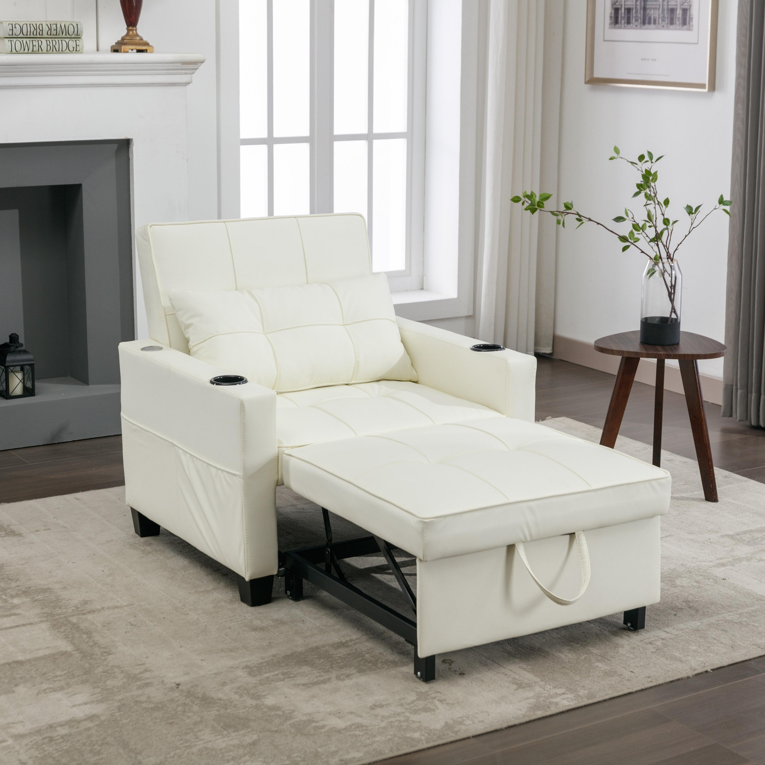 Hokku Designs Multifunctional Living Room Recliner Chair Bed | Wayfair