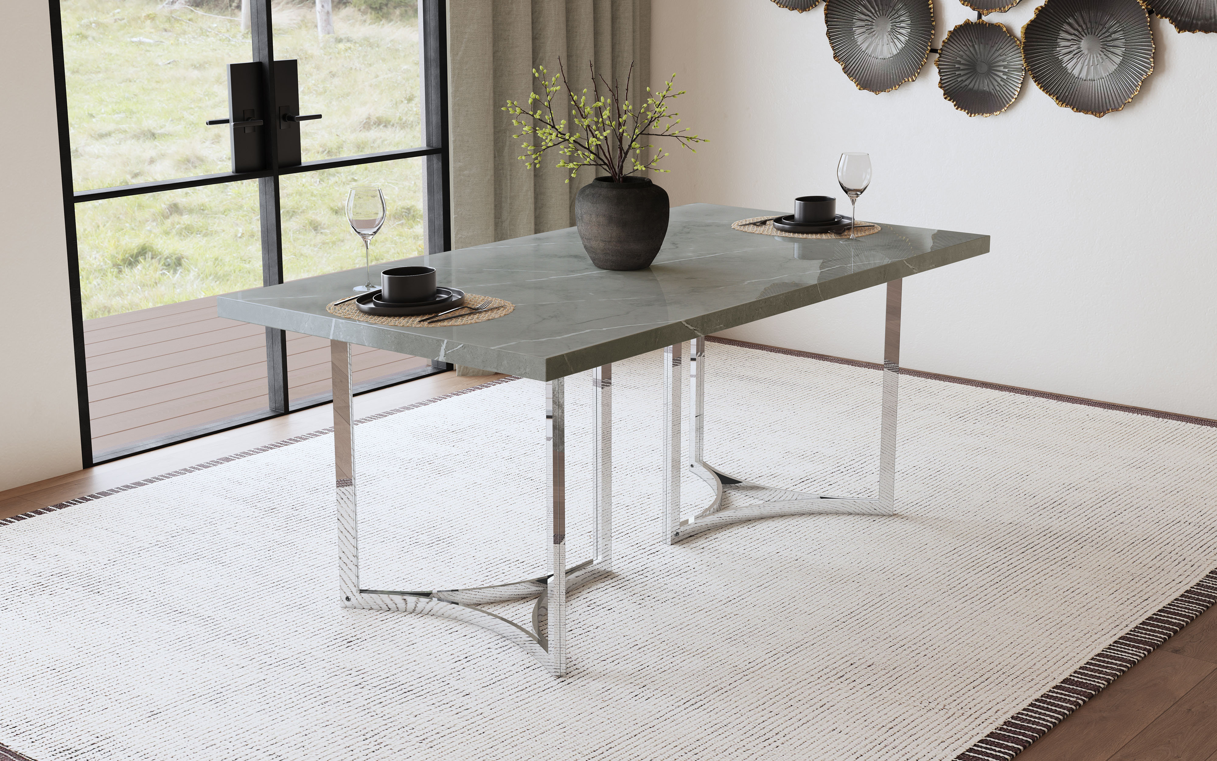 Wade Logan Table de salle à manger rectangulaire Sterling - Wayfair Canada