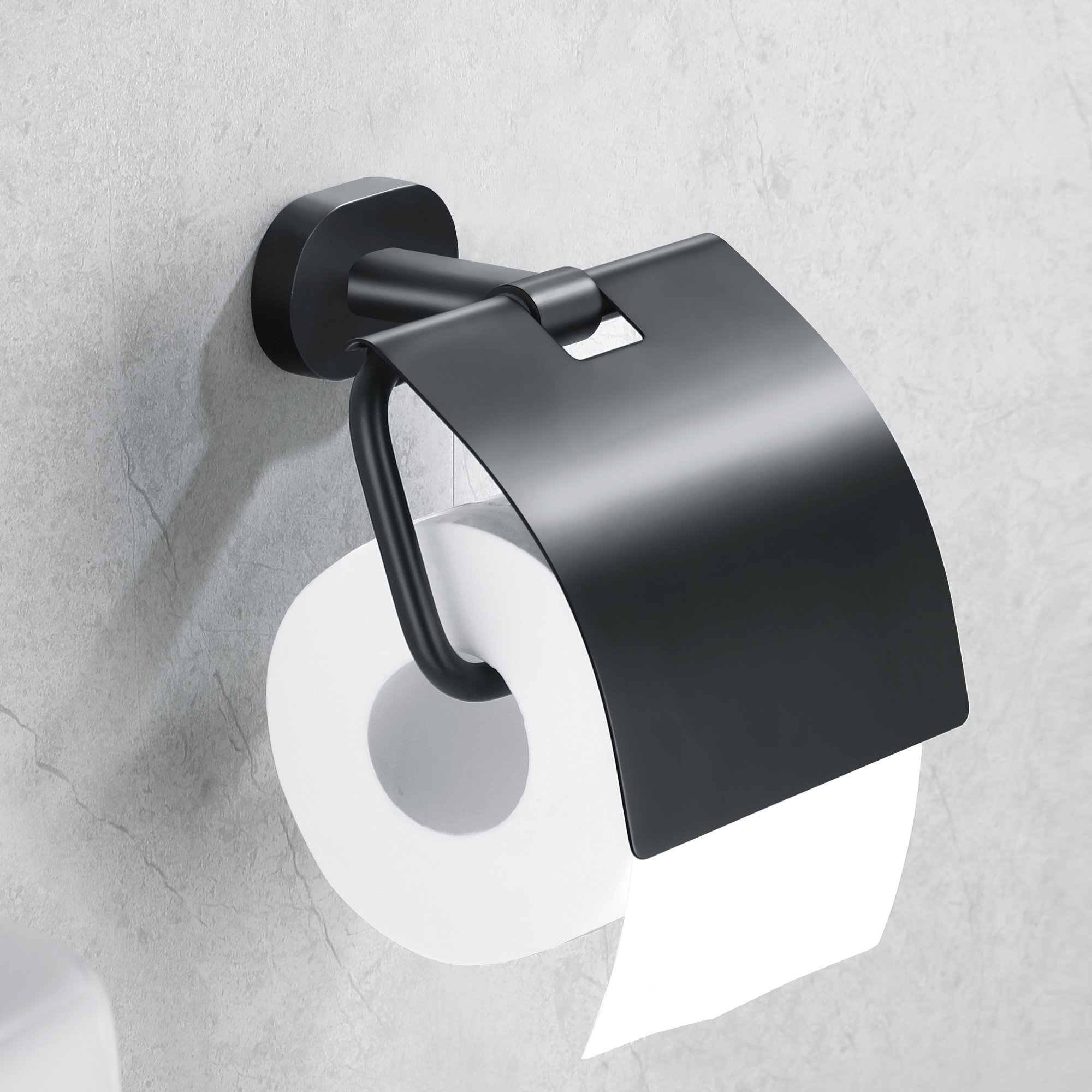 maiguoone Wall Mount Toilet Paper Holder with Cover & Reviews | Wayfair