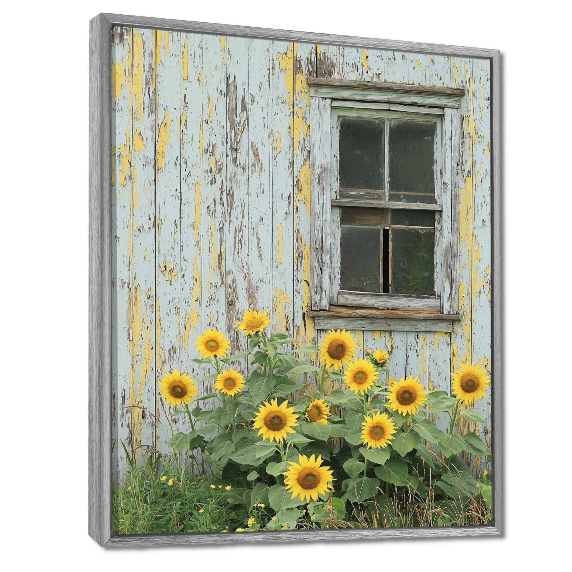Gracie Oaks Gilstrap Countryside Sunflowers And The Barn Windows II ...