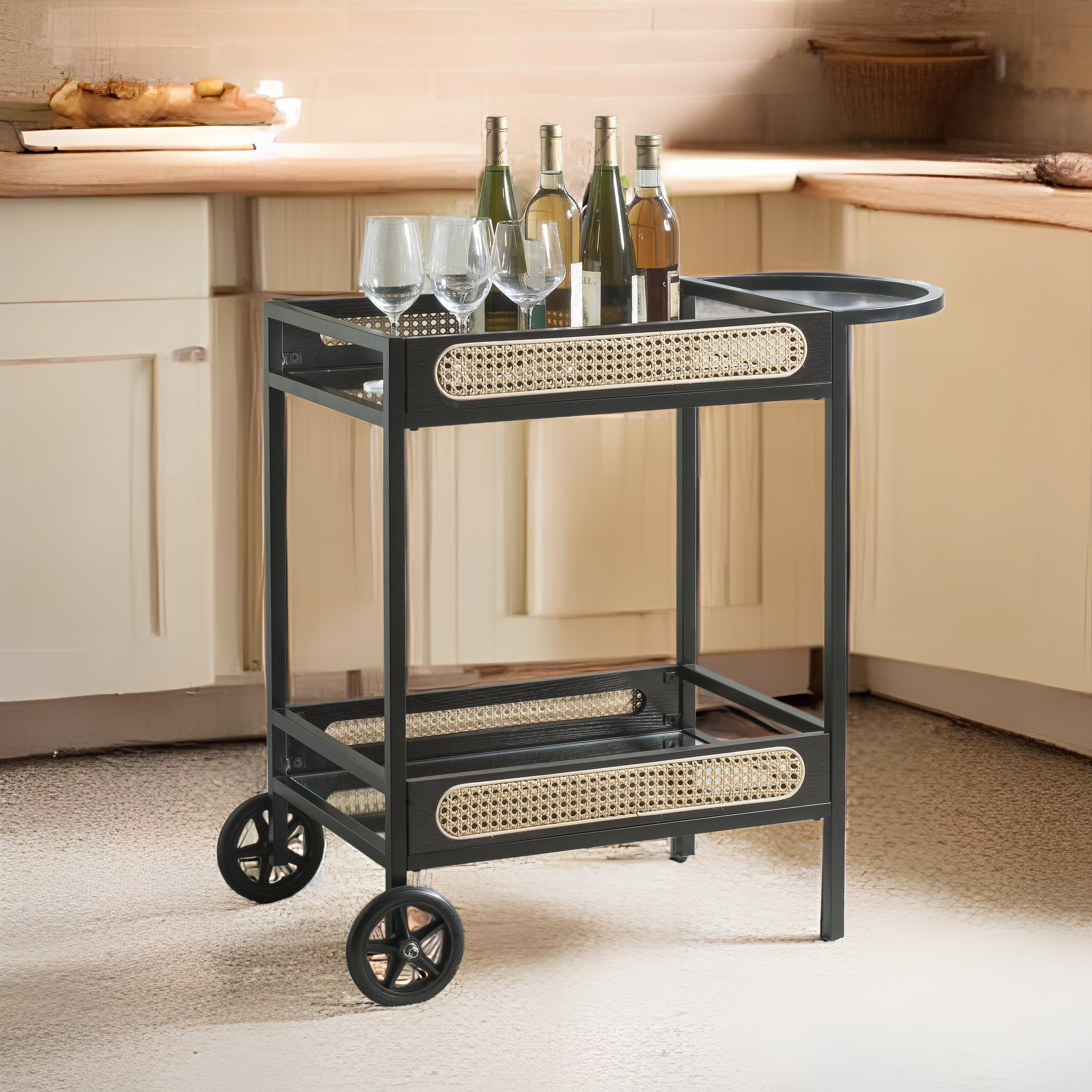 Bayou Breeze Blynda Bar Cart | Wayfair