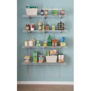 ClosetMaid ShelfTrack 80" H x 48" W x 16.75" D Pantry Shelving Unit ...