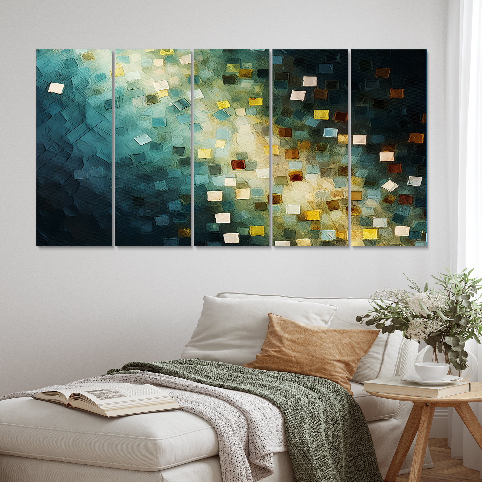 Wrought Studio™ Continuation And Departure Retro Gold And Teal IV ...