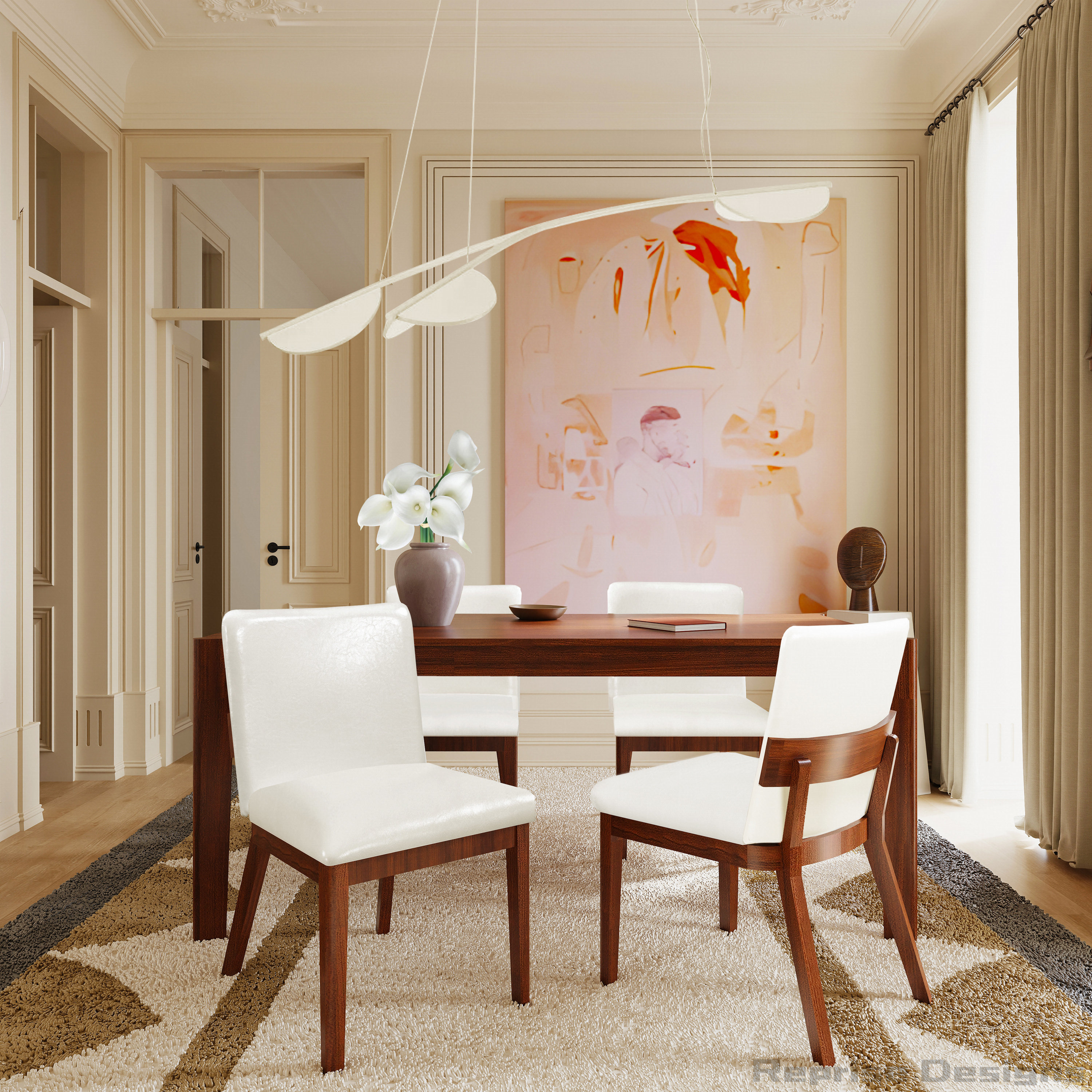 George Oliver Glossy PU Leather Upholstered Dining Chairs Set of 2 ...