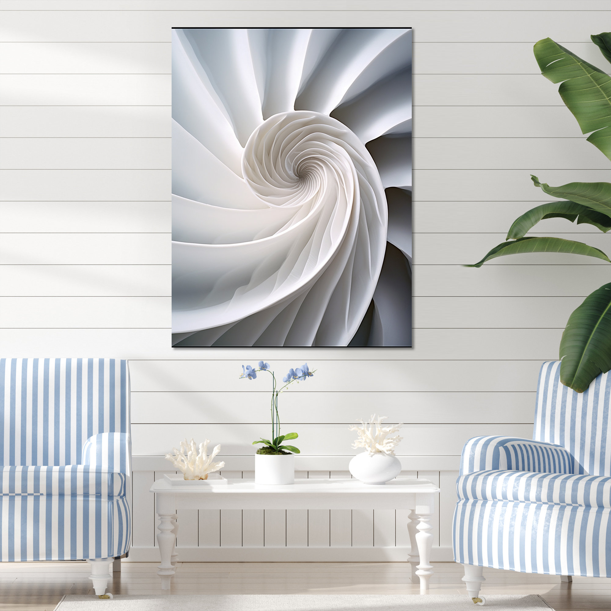 Design Art Ivory Sea Sheel Infinity Sprial | Wayfair