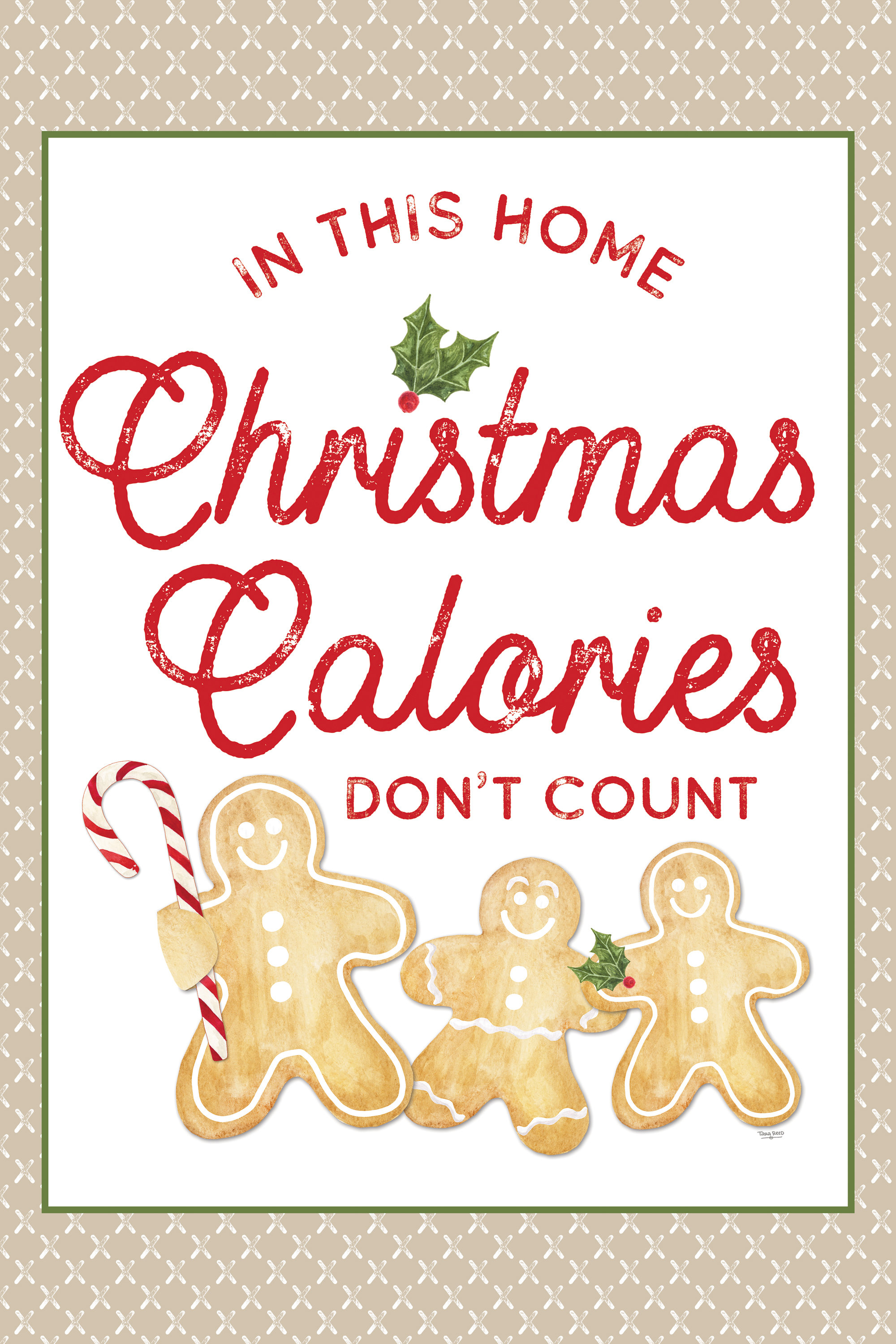 The Holiday Aisle® Audelia Home Cooked Christmas Portrait V-Calories ...