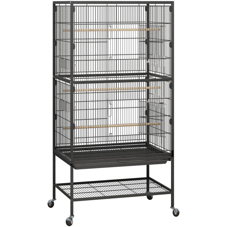 Archie & Oscar Wayland 132cm Flat Top Floor Bird Cage with Wheels ...