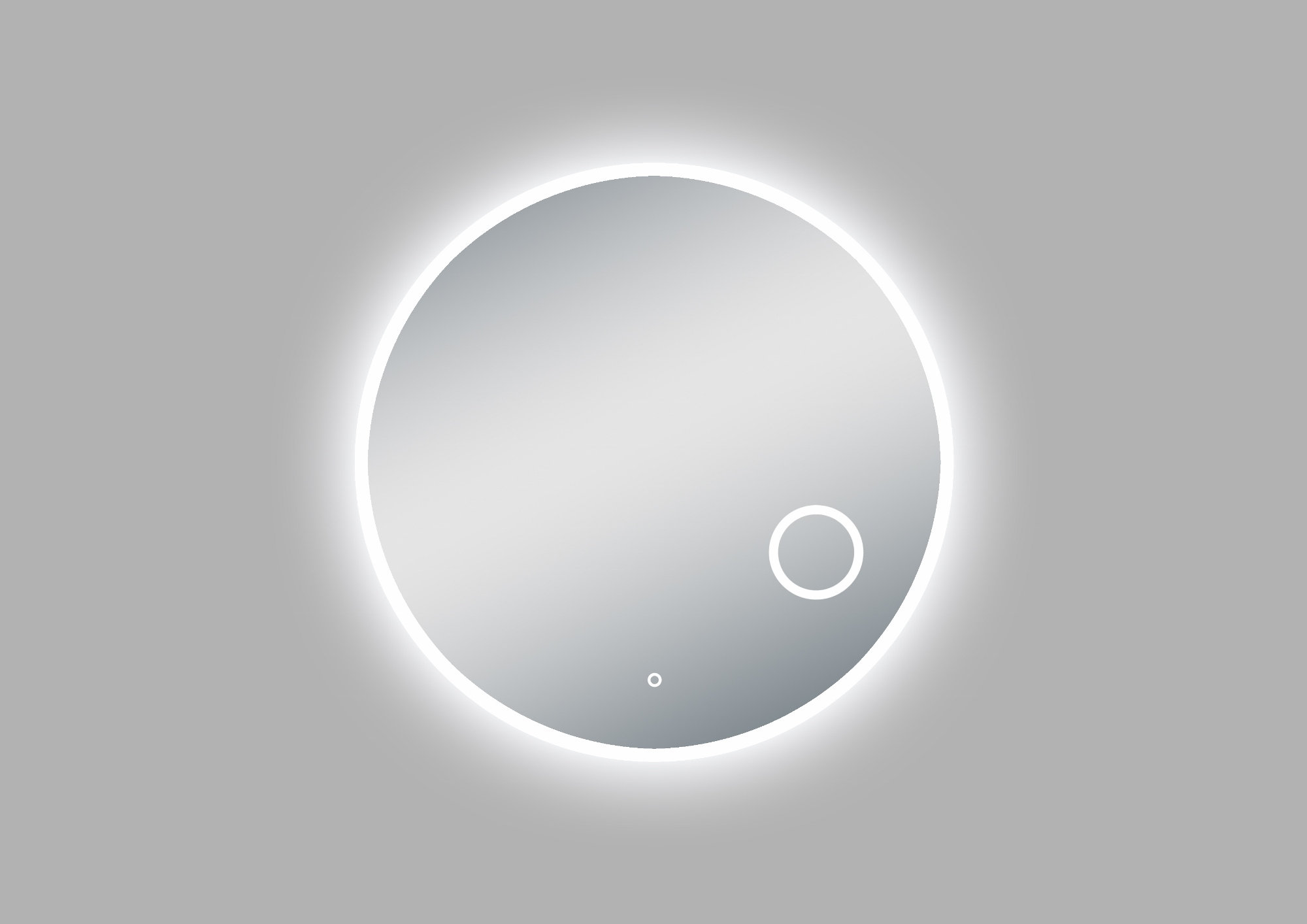 Innoci-USA Apollo 42 In. W X 42 In. H Round LED Wall Mount Backlit ...