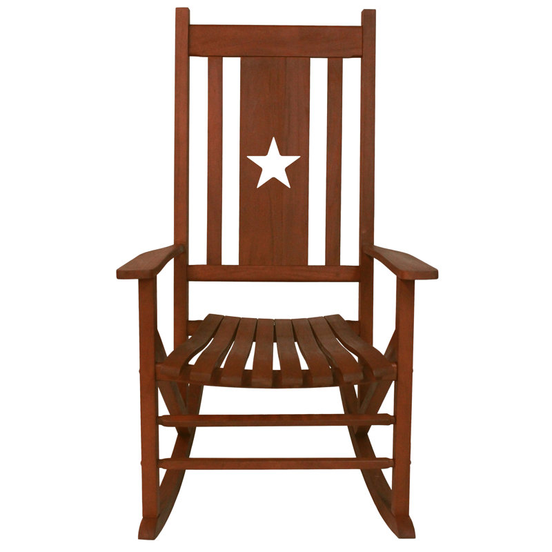 Gracie Oaks Riehm Heartland Natural Star Rocker | Wayfair