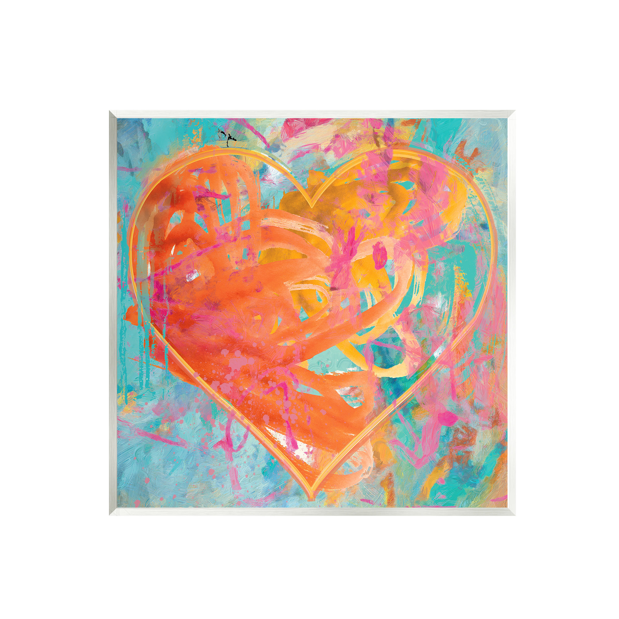 Stupell Industries Street Style Graffiti Heart Shape Bold Paint ...
