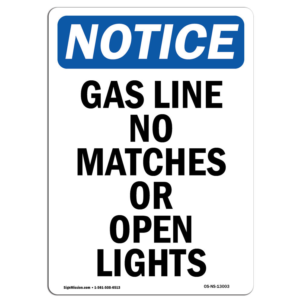 SignMission Gas Line No Matches or Open Lights Sign | Wayfair