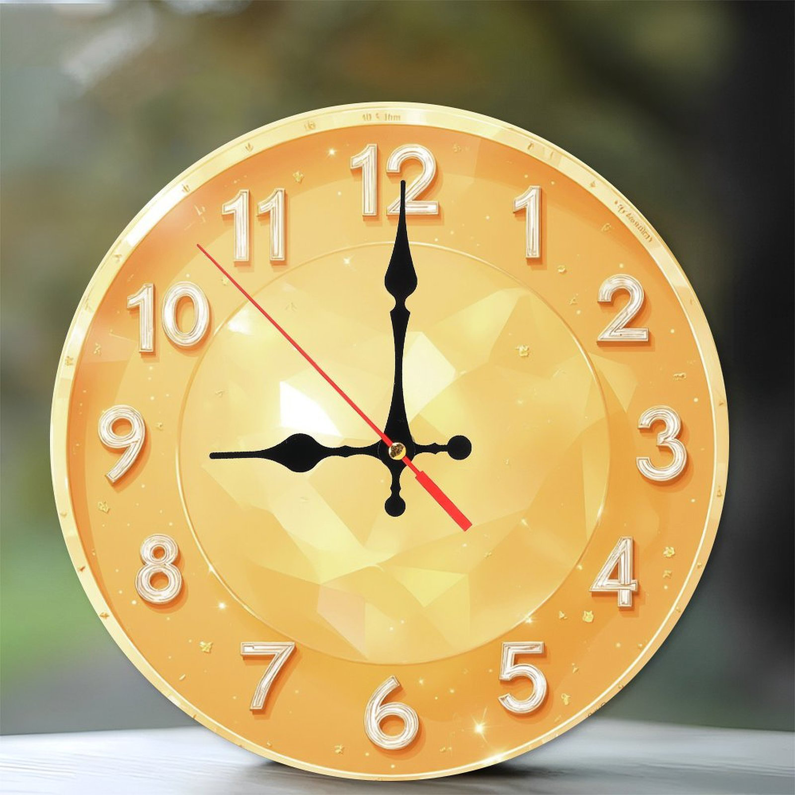 House of Hampton® Golden Gemstone Clock Face | Wayfair