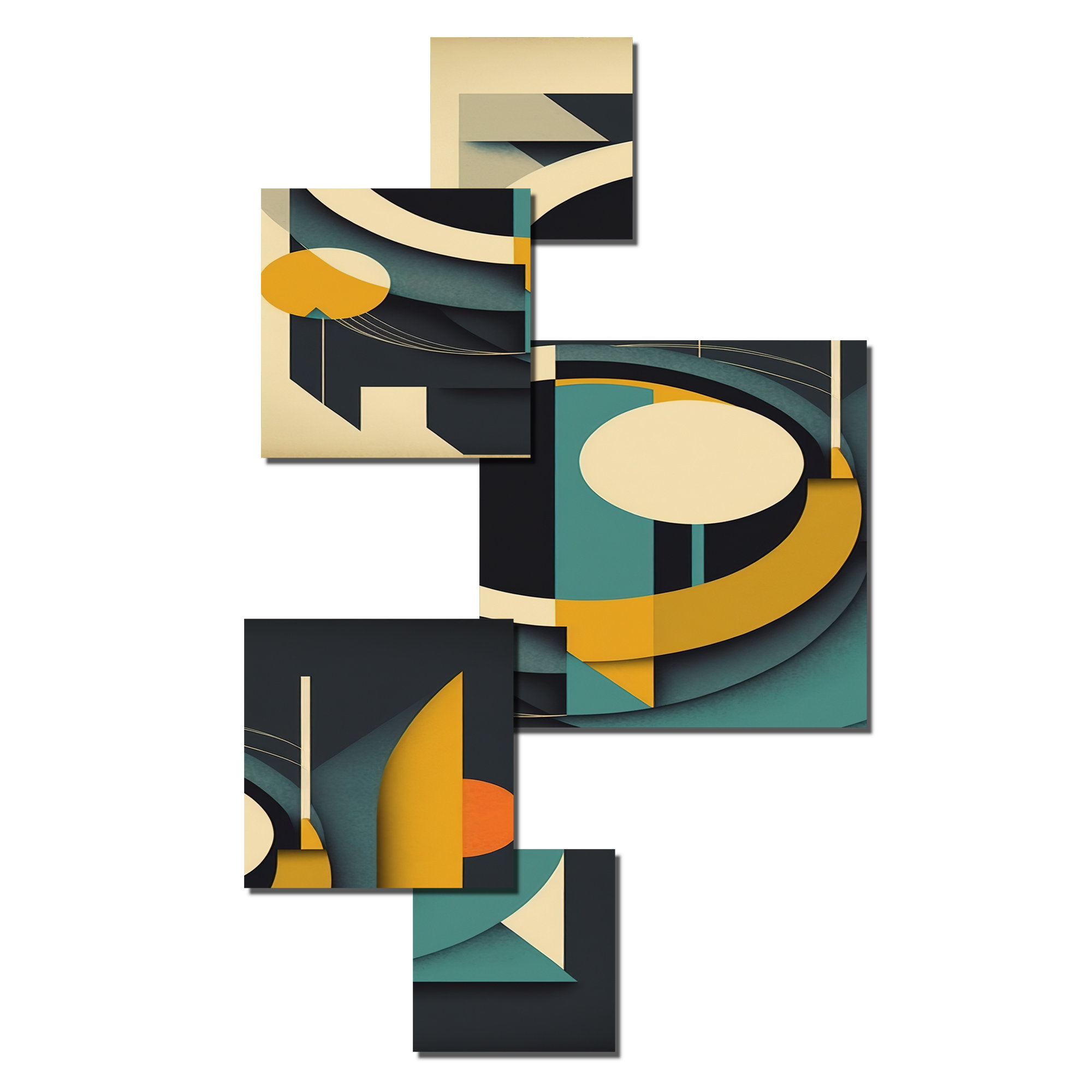 Orren Ellis Mid-century Retro Dimensions I - Modern Midcentury Metal ...