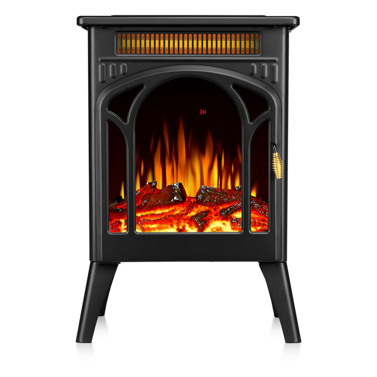 Milisa 16.8'' W Portable Electric Fireplace Stove Heater With Remote ...