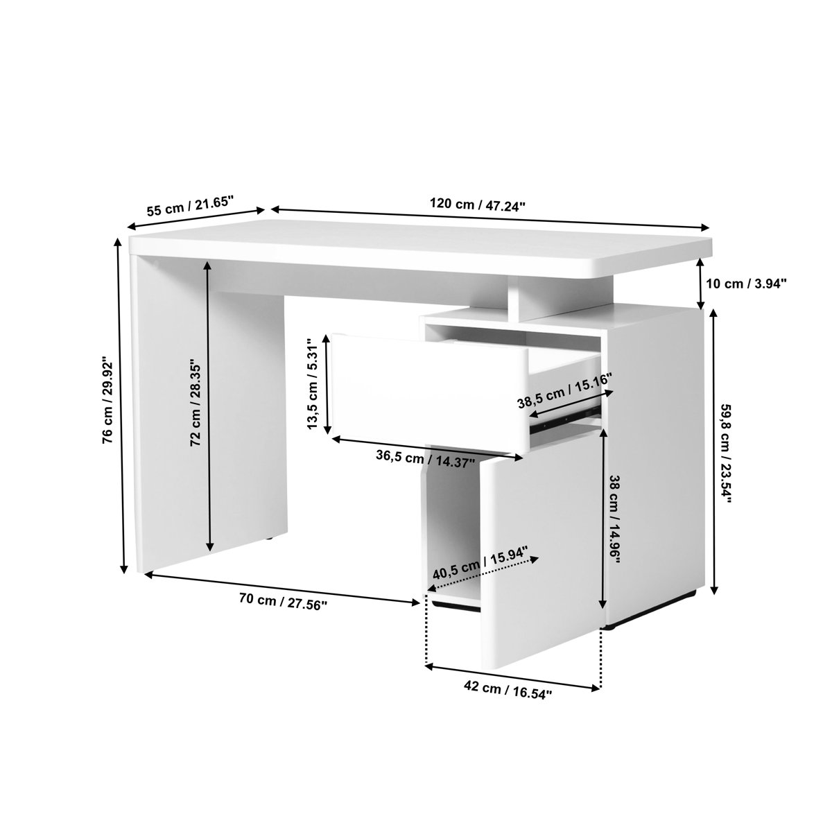 East Urban Home Cuuba Libre Desk & Reviews - Wayfair Canada