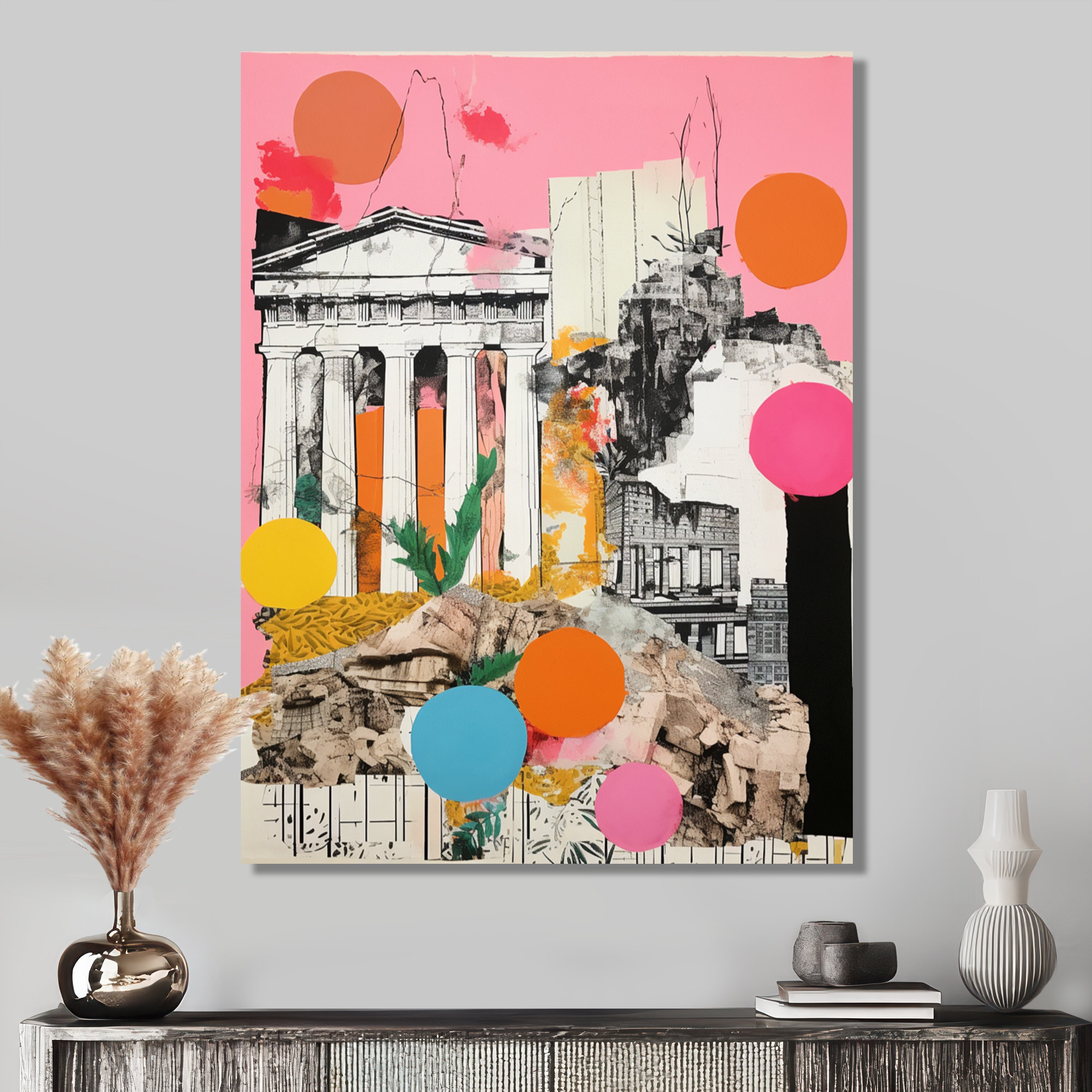 Winston Porter Ancient Greek Collage Parthenon - Abstract Landscape ...