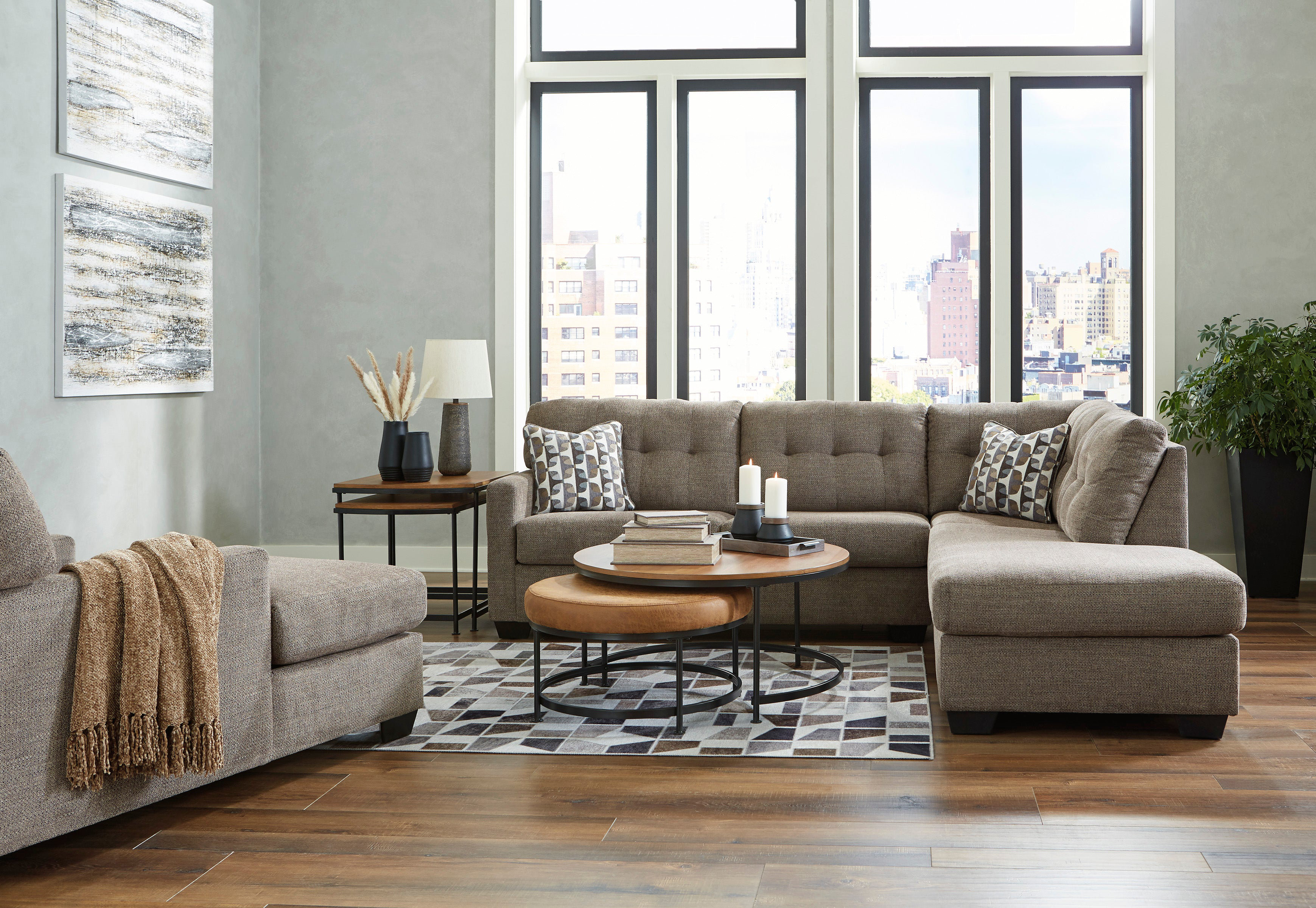 Latitude Run® Mahoney 2-Piece Sectional With Chaise | Wayfair