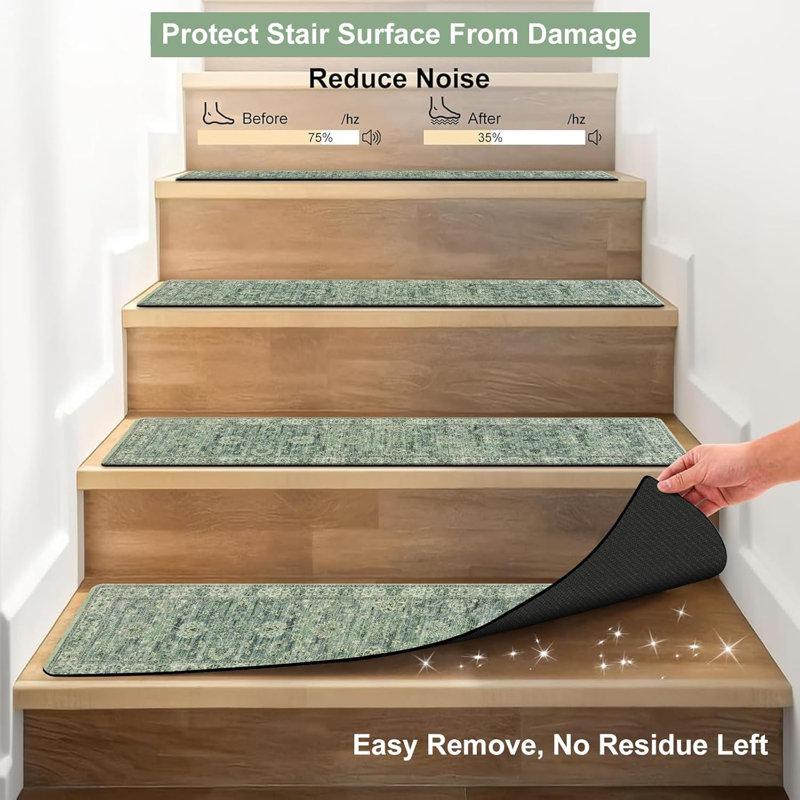 Elaine Mercure Extra Non-Slip Stair Treads For Wooden Steps, Indoor ...