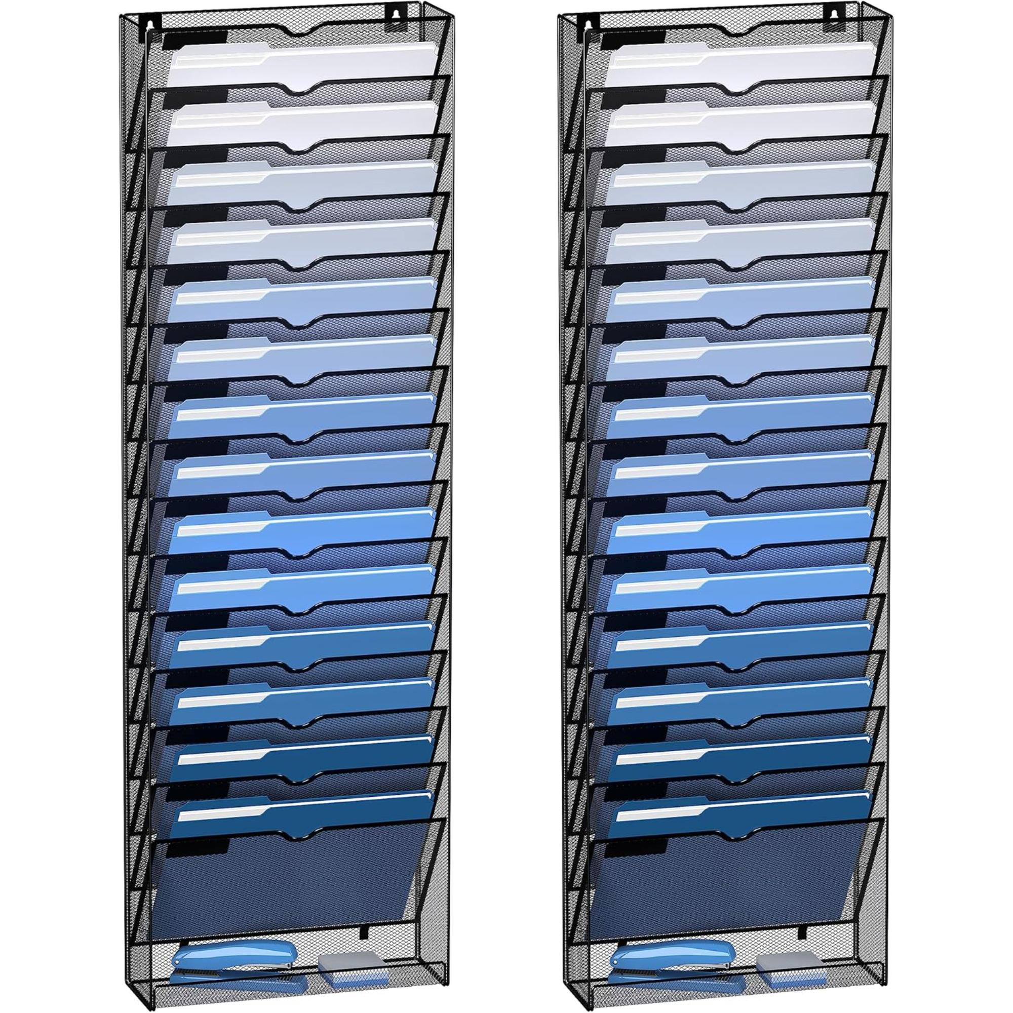 Textiles Hub Wall File Holder 16 Tier Hanging Wall File Organizer, For ...