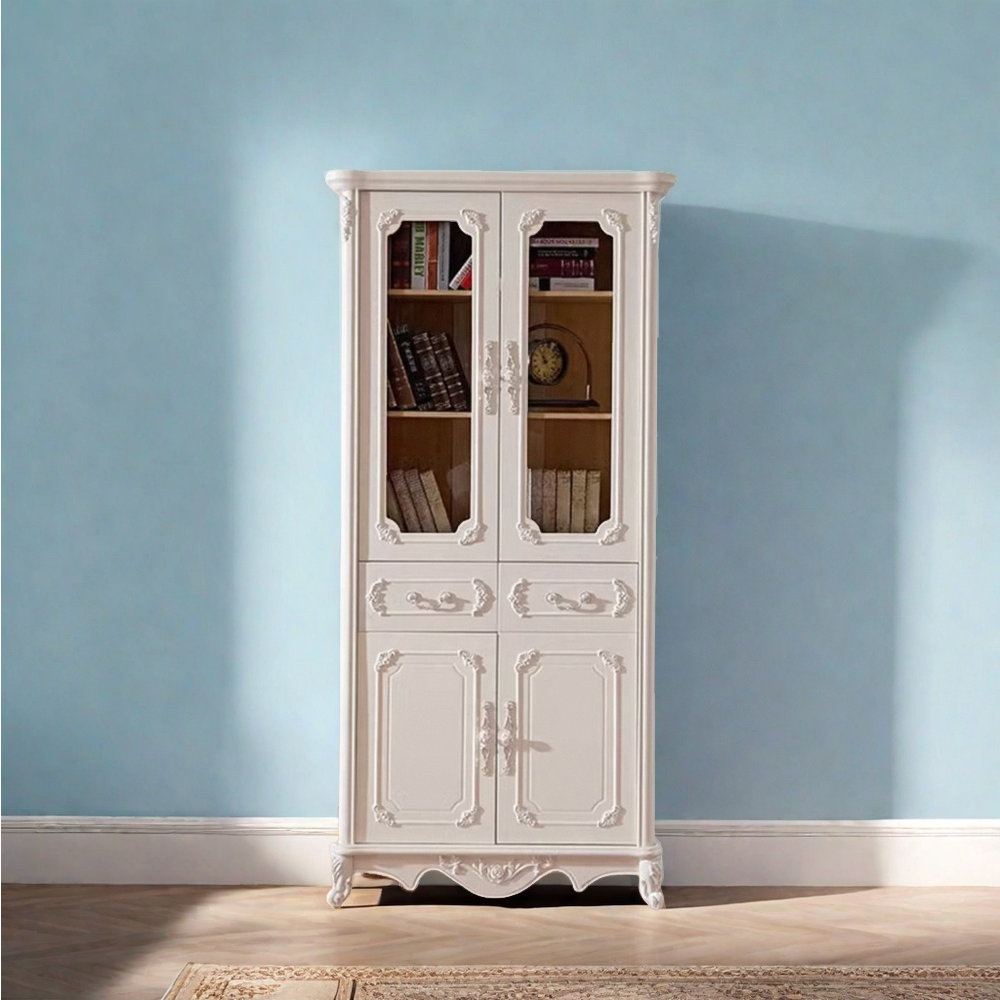 Kaoloupin European style carved bookcase | Wayfair