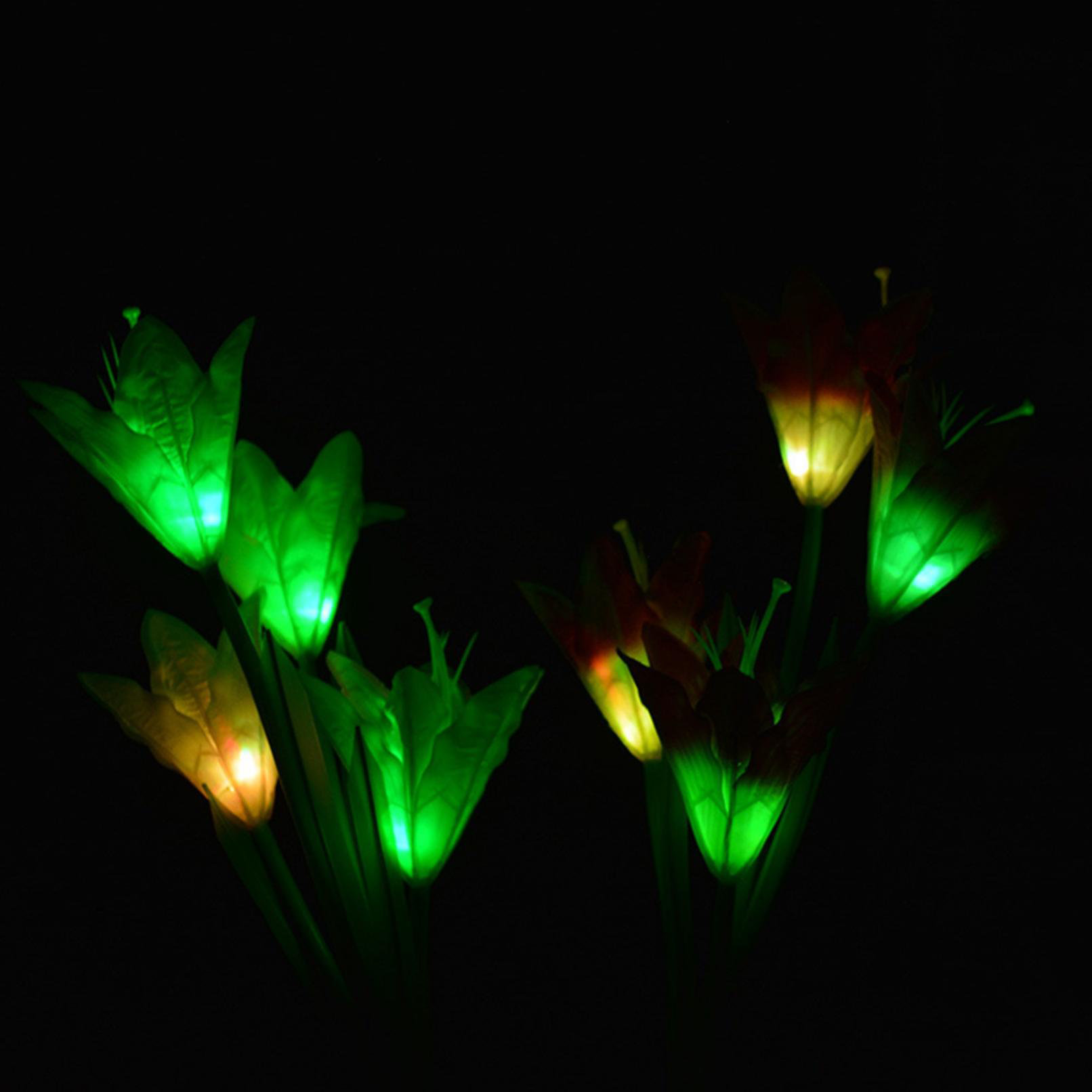Arlmont & Co. 4 Solar Lily LED Solar Flower Light - Wayfair Canada