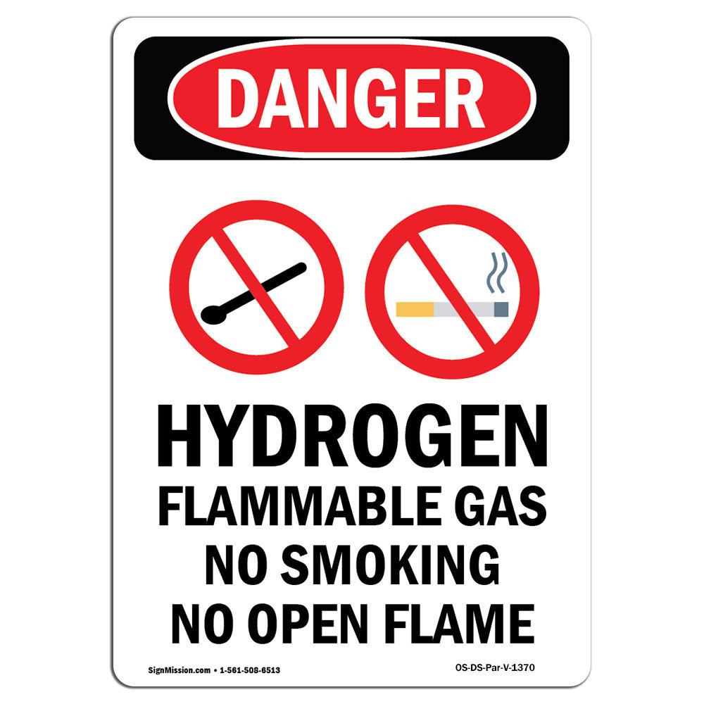 SignMission OSHA Danger Hydrogen Flammable Sign | Wayfair